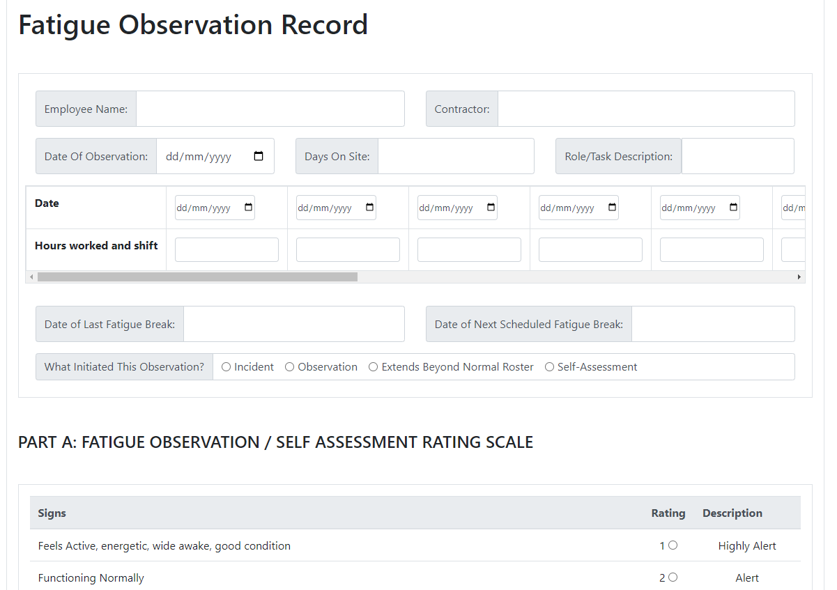 Fatigue Self Assessment Calculator Guide And Setup